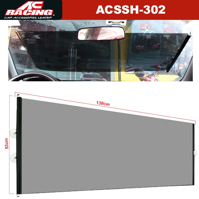 TAPASOL AC RACING ENROLLABLE NEGRO 53x130cm - ACSSH-302 - AC Racing, lo ...